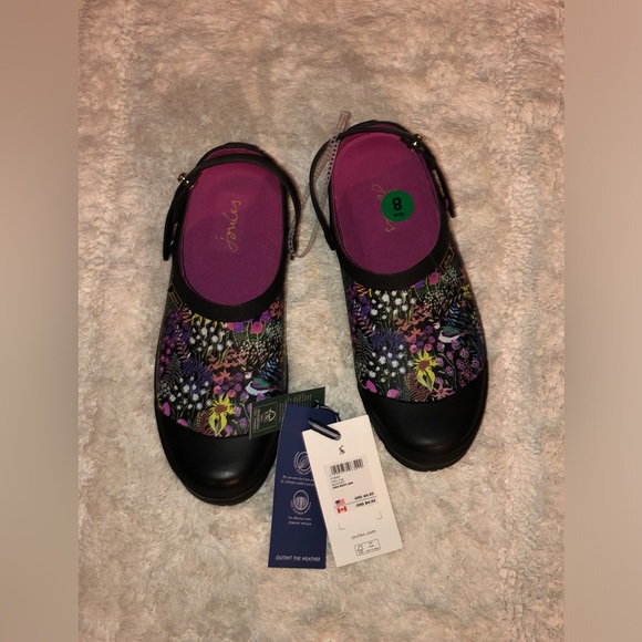 Joules | Shoes | Joules Rain Clog Nwt Size 8 Black Ditzy Style The ...